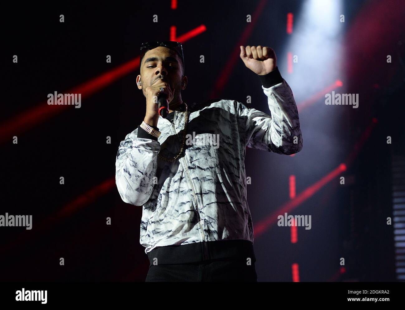 Louis Rei of WSTRN performs on stage during the Capital FM Jingle Bell ...