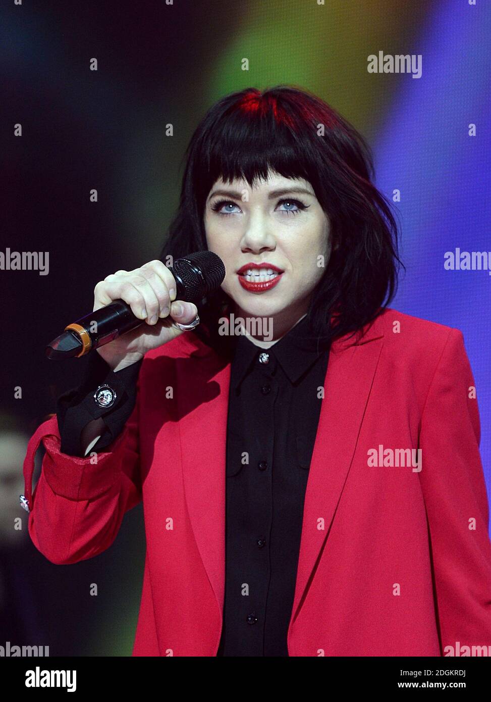 Carly Rae Jepsen performs on stage during the Capital FM Jingle Bell ...