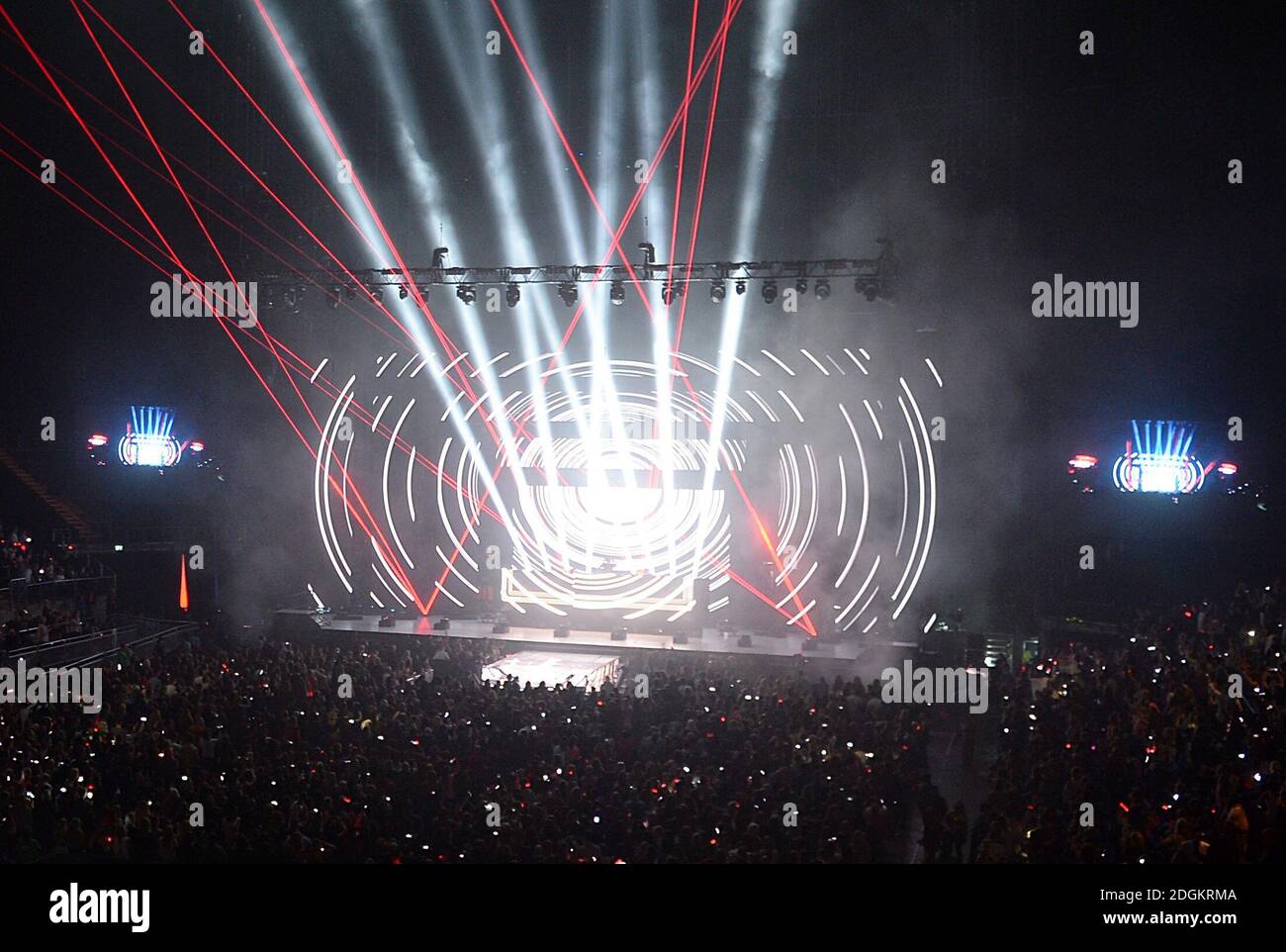 Calvin Harris performs on stage during the Capital FM Jingle Bell Ball ...
