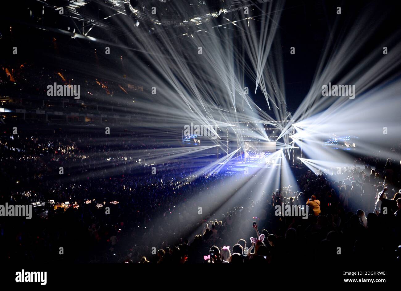 David Guetta performs on stage during the Capital FM Jingle Bell Ball ...