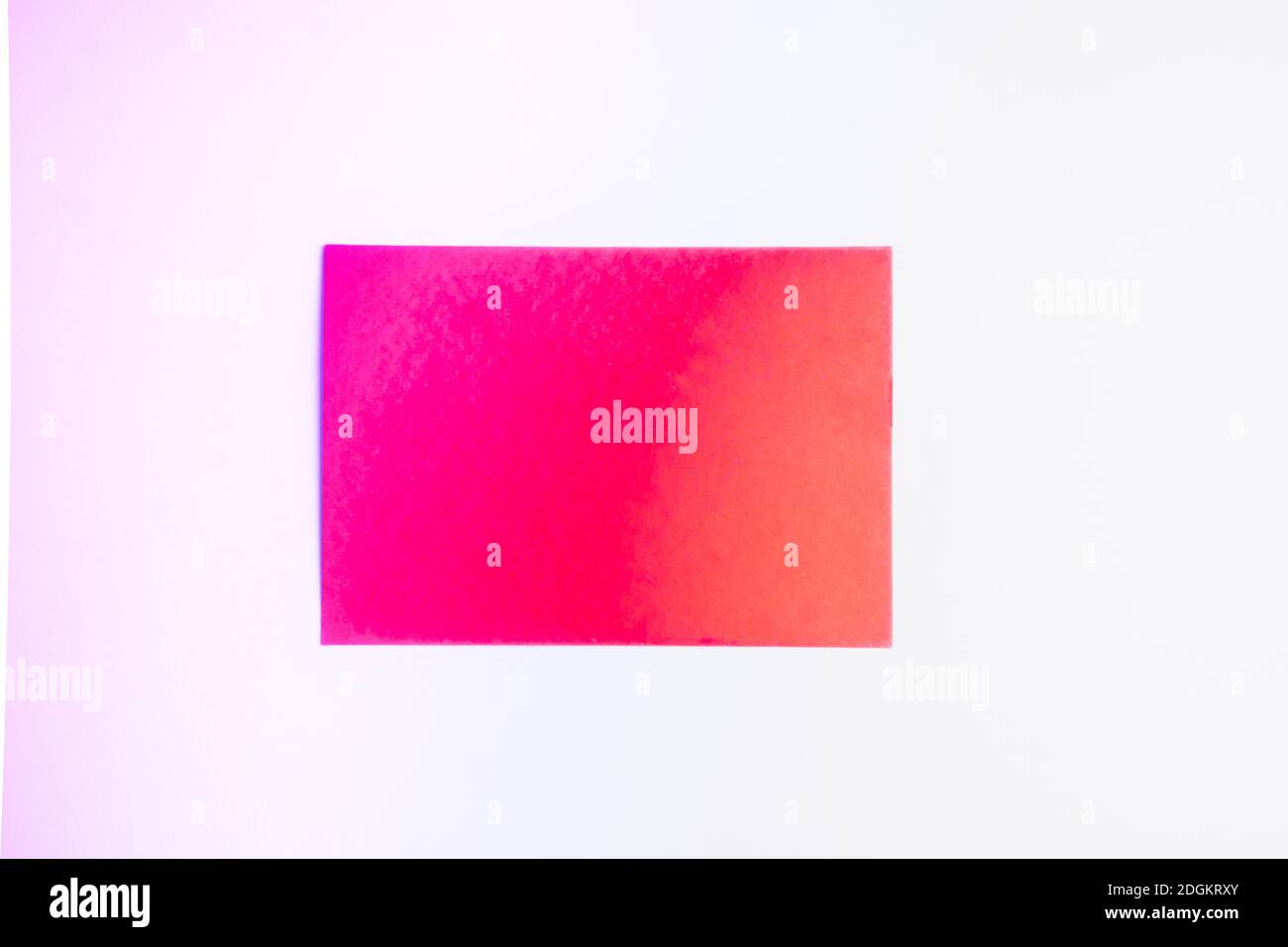 card from paper for Valentines day, toned in neon, copy space ...