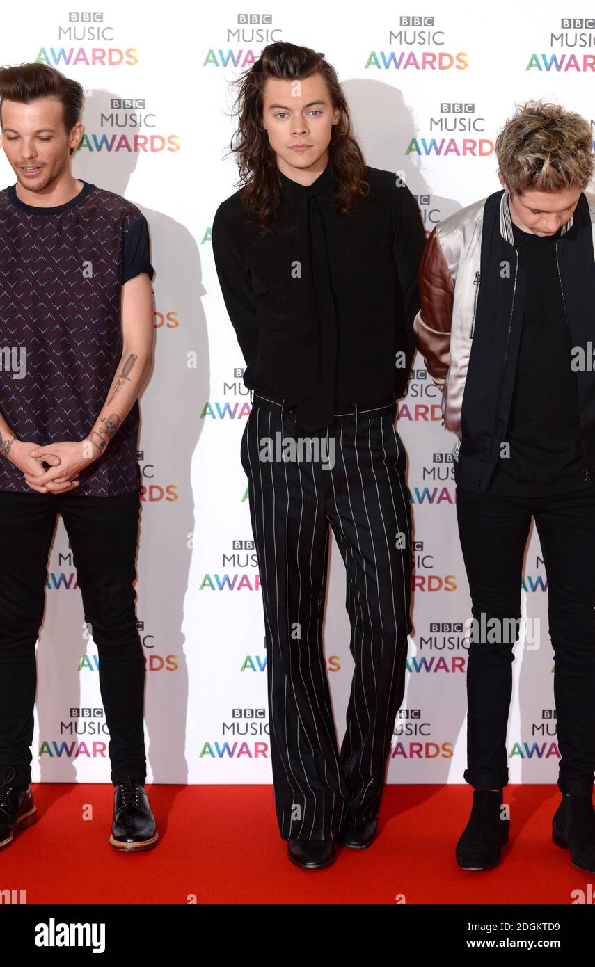 Harry Styles of One Direction arriving at the BBC Music Awards 2015 ...