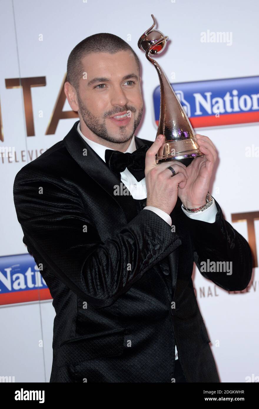 Shane Ward with the award for Best Newcomer (Coronation Street) in the ...