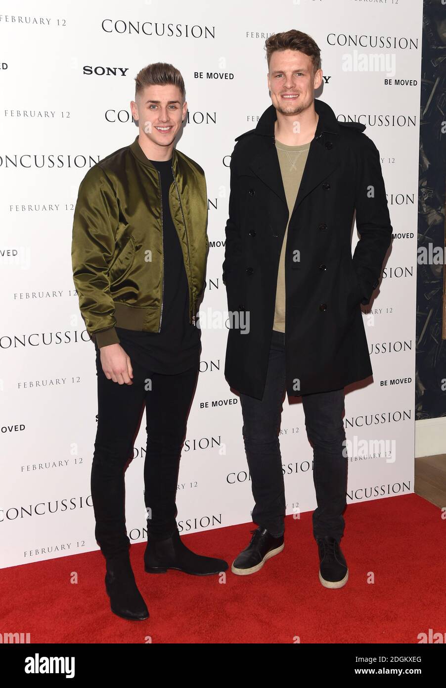 Tom Cairney (left) and Matt Smith, of Fulham FC attending a screening ...
