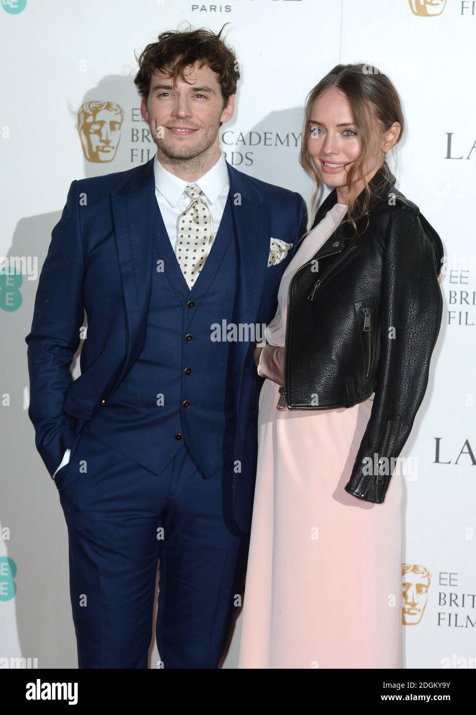 Sam Claflin and Laura Haddock arriving at the Lancome BAFTA Nominees ...