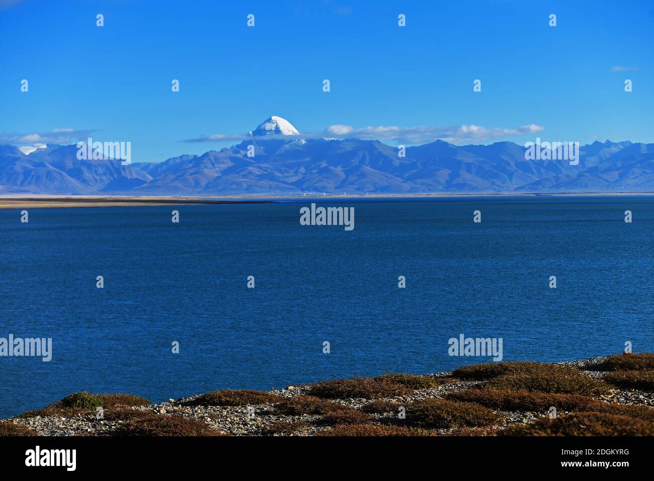The south of Mount Gang Rinpoche is the Lhanag-tso Ghost Lake and a ...