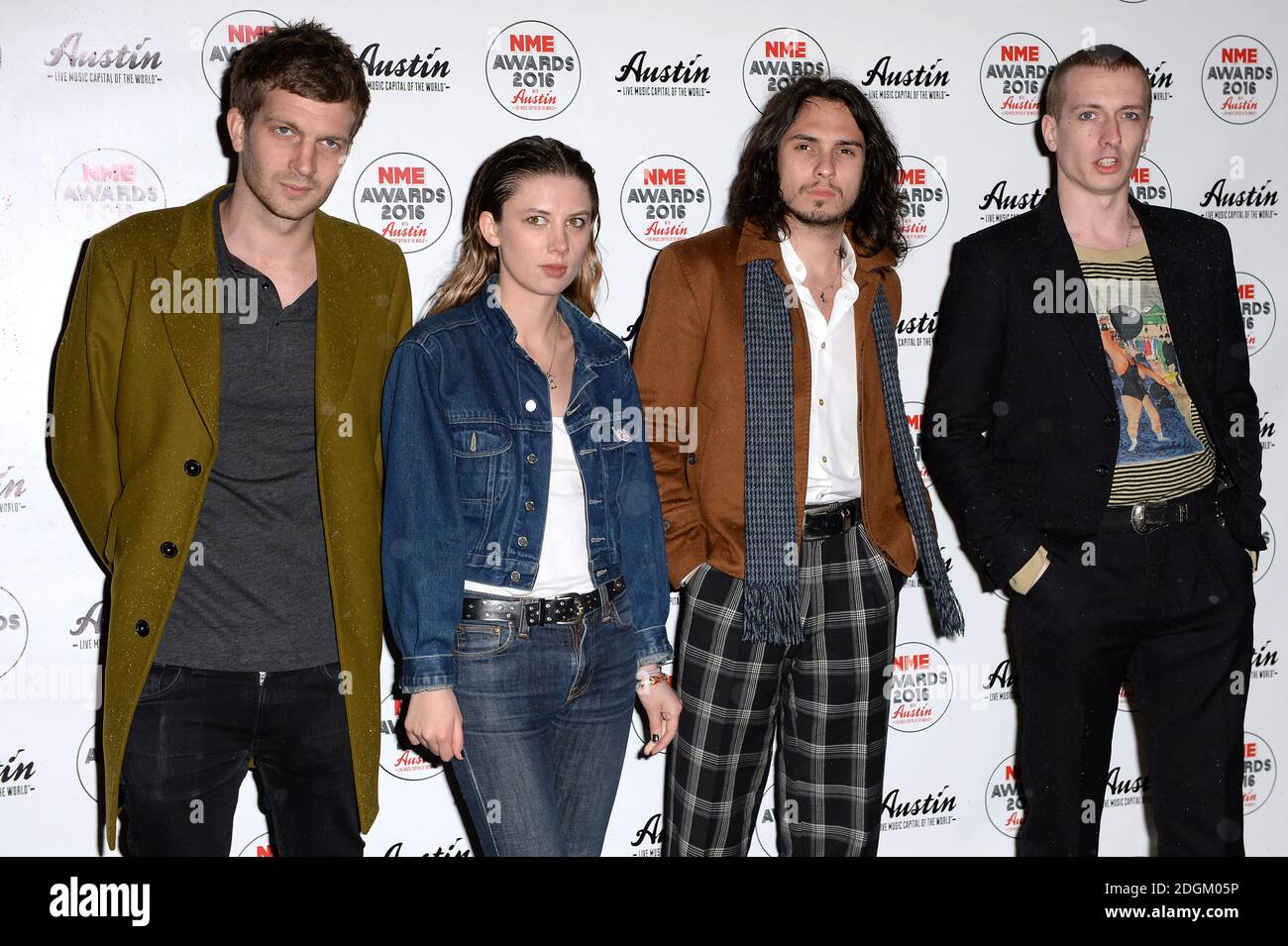 (R - L) Joff Oddie, Ellie Rowsell, Joel Amey, and Theo Ellis of Wolf ...