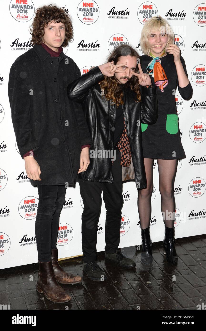 (L - R) Nick Kivlen, Jacob Faber and Julia Cumming of Sunflower Bean ...