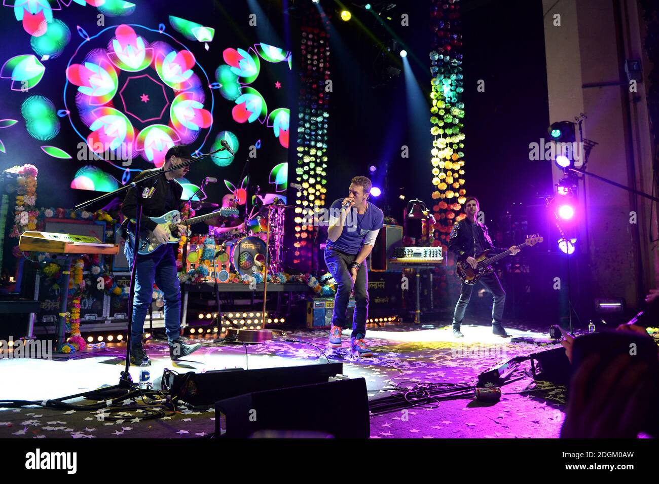 Coldplay perform on stage during the NME Awards 2016 with Austin, Texas ...