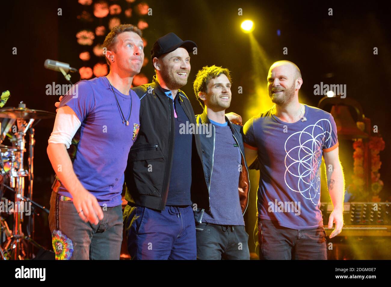 Coldplay perform on stage during the NME Awards 2016 with Austin, Texas ...