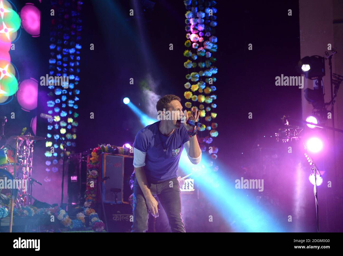 Coldplay perform on stage during the NME Awards 2016 with Austin, Texas ...