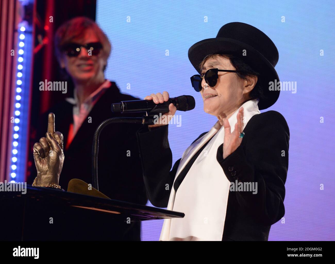 Yoko Ono during the NME Awards 2016 with Austin, Texas at the O2 ...