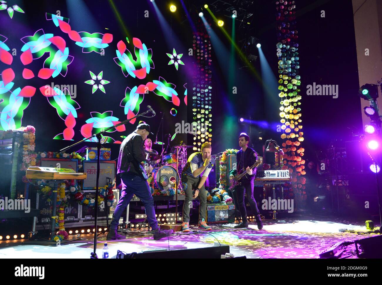 Coldplay perform on stage during the NME Awards 2016 with Austin, Texas ...