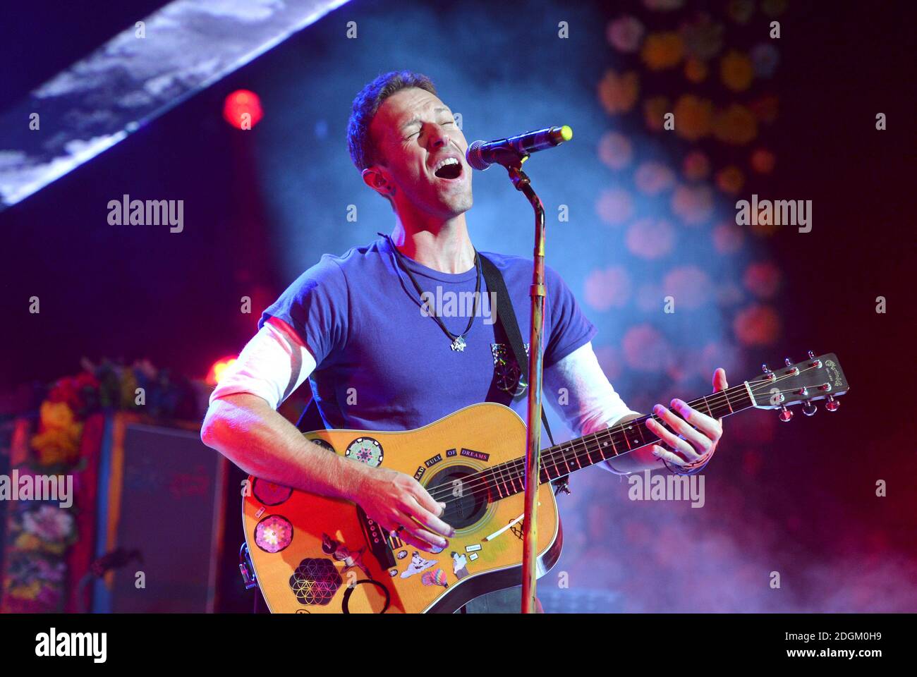 Coldplay perform on stage during the NME Awards 2016 with Austin, Texas ...