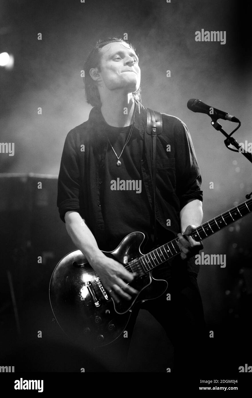 Hugo White of the Maccabees performing at the NME Awards 2016 with ...