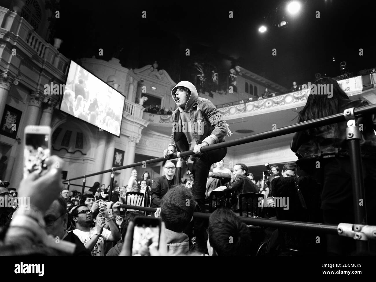 Hugo White of the Maccabees during the NME Awards 2016 with Austin ...