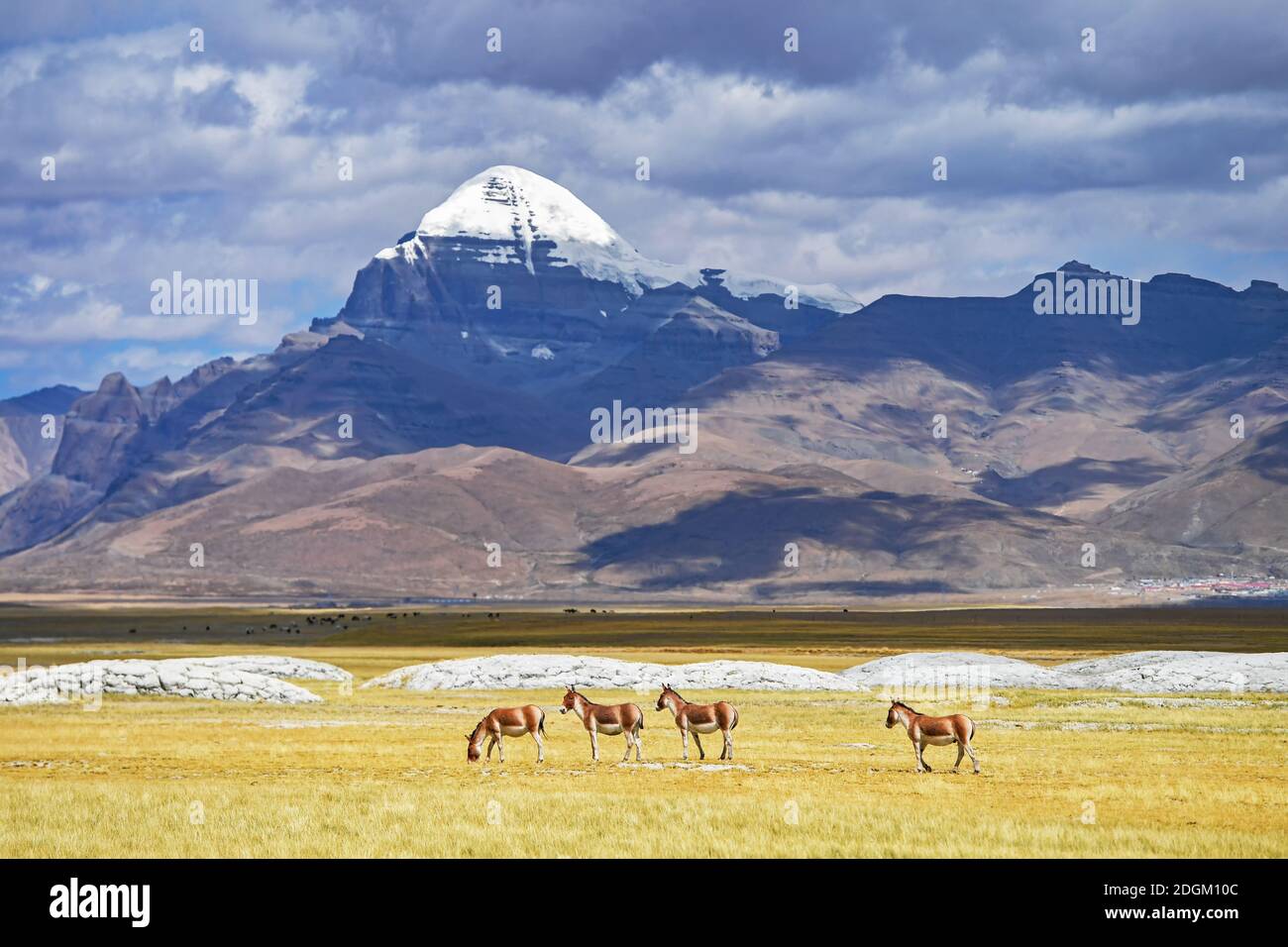 The south of Mount Gang Rinpoche is the Lhanag-tso Ghost Lake and a ...