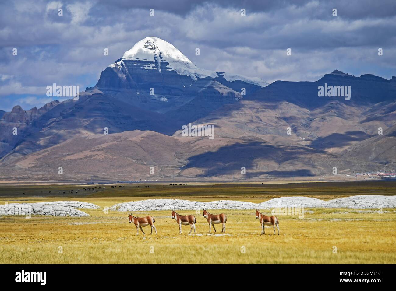 The south of Mount Gang Rinpoche is the Lhanag-tso Ghost Lake and a ...