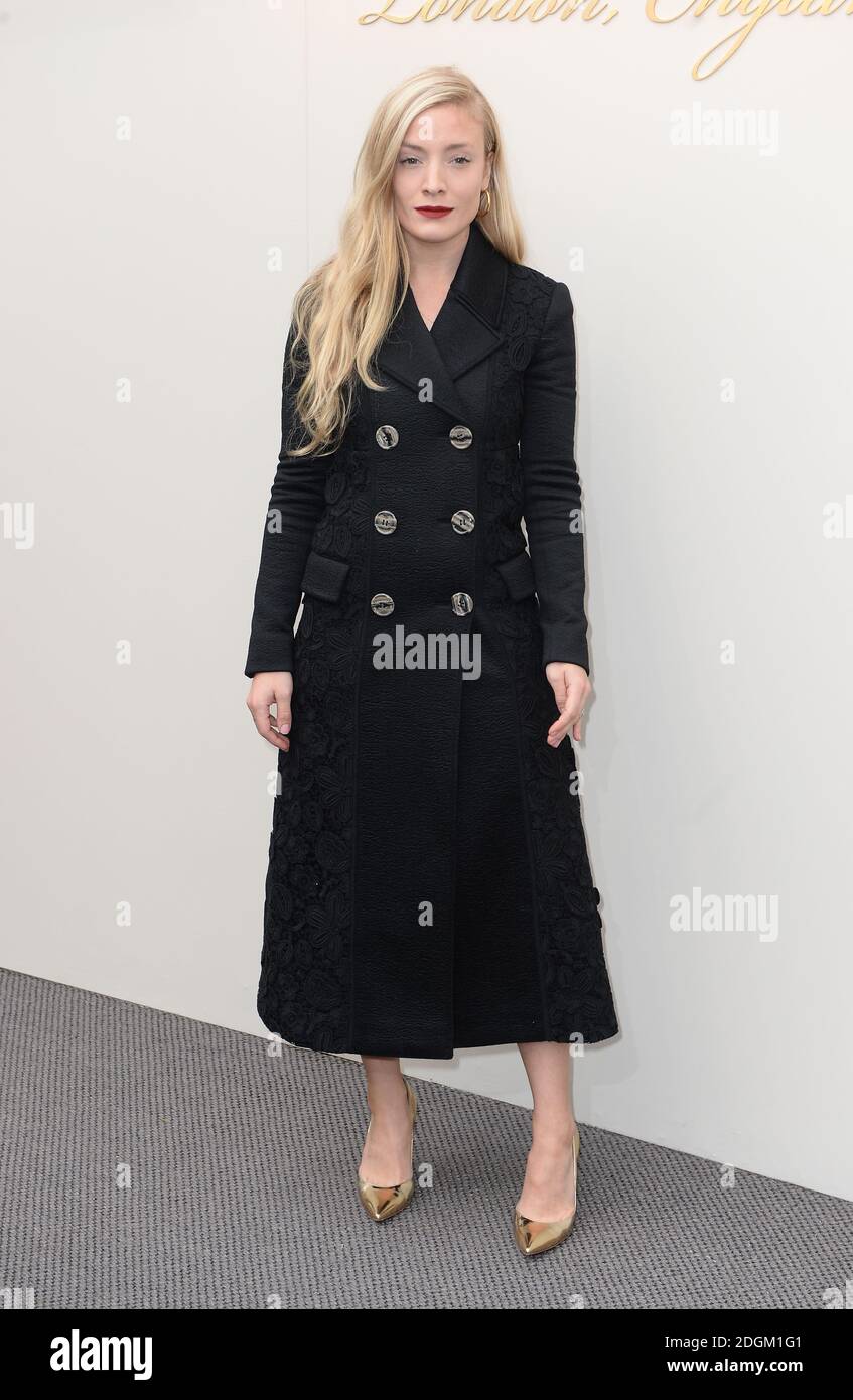 Kate Foley arriving for the Burberry Prorsum womenswear catwalk show at ...