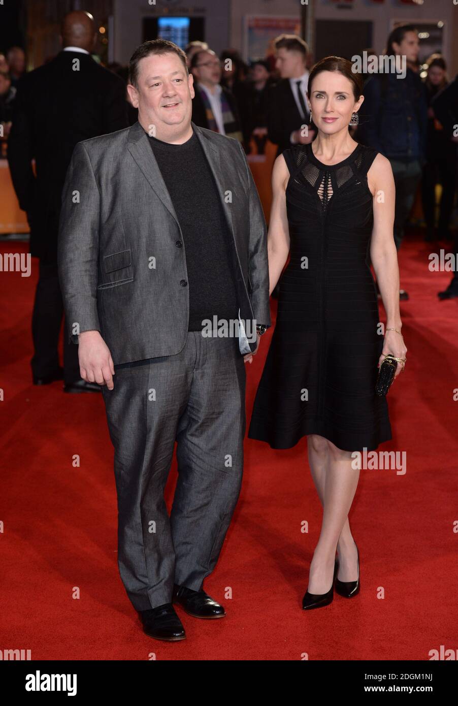 Johnny Vegas and Maia Dunphy attending the World Premiere of Grimsby ...
