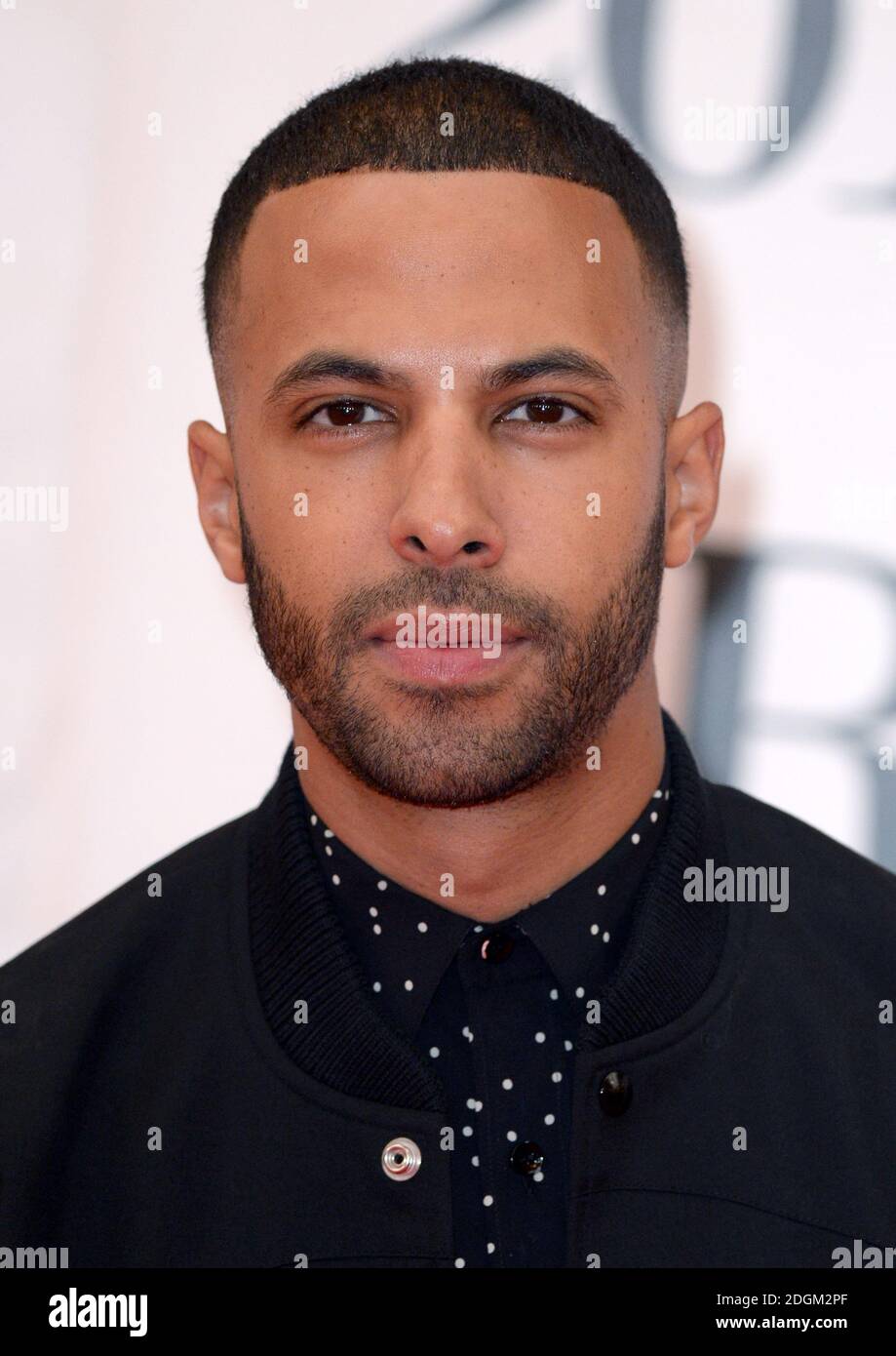 Marvin Humes arriving for the 2016 Brit Awards at the O2 Arena, London ...