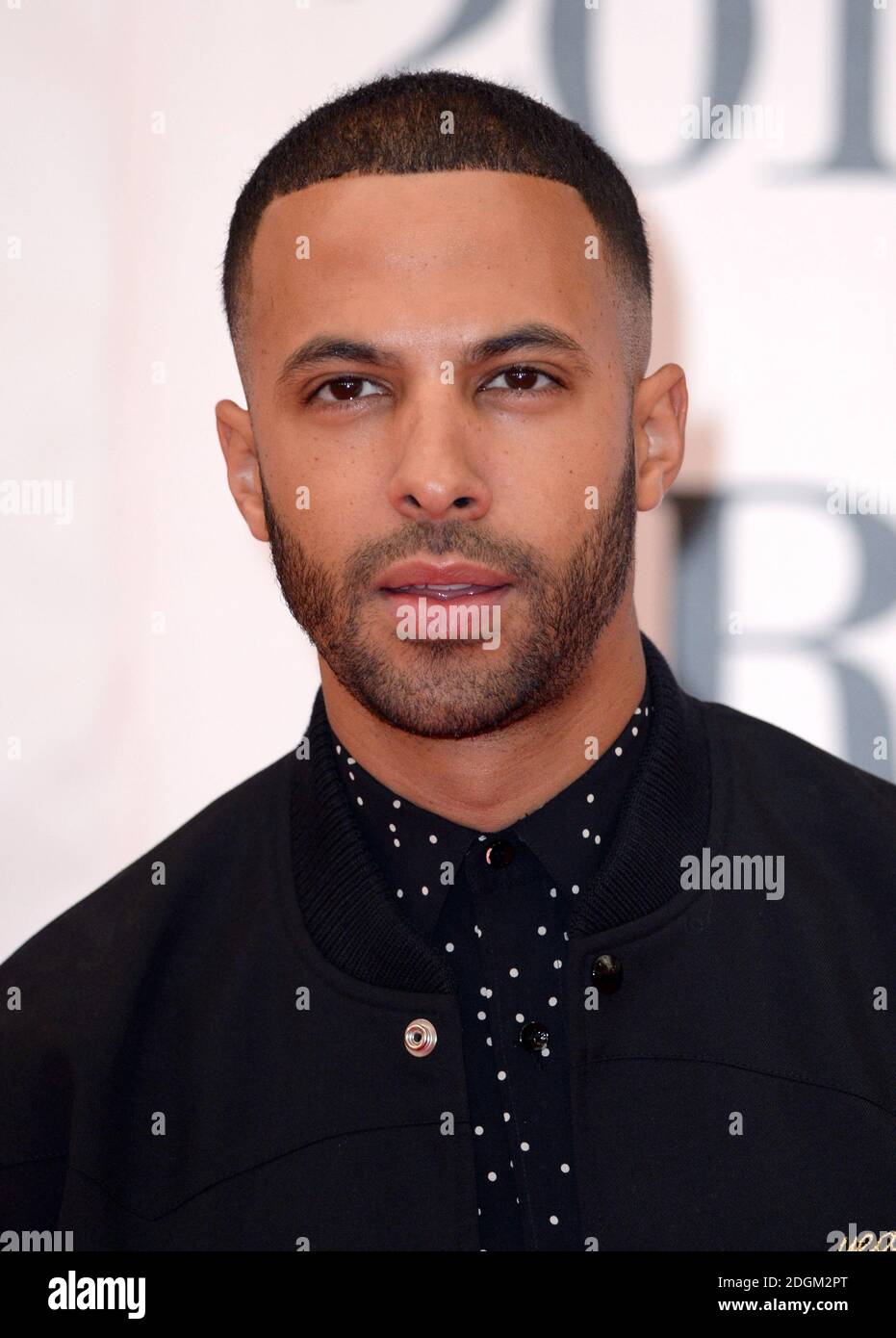 Marvin Humes arriving for the 2016 Brit Awards at the O2 Arena, London ...