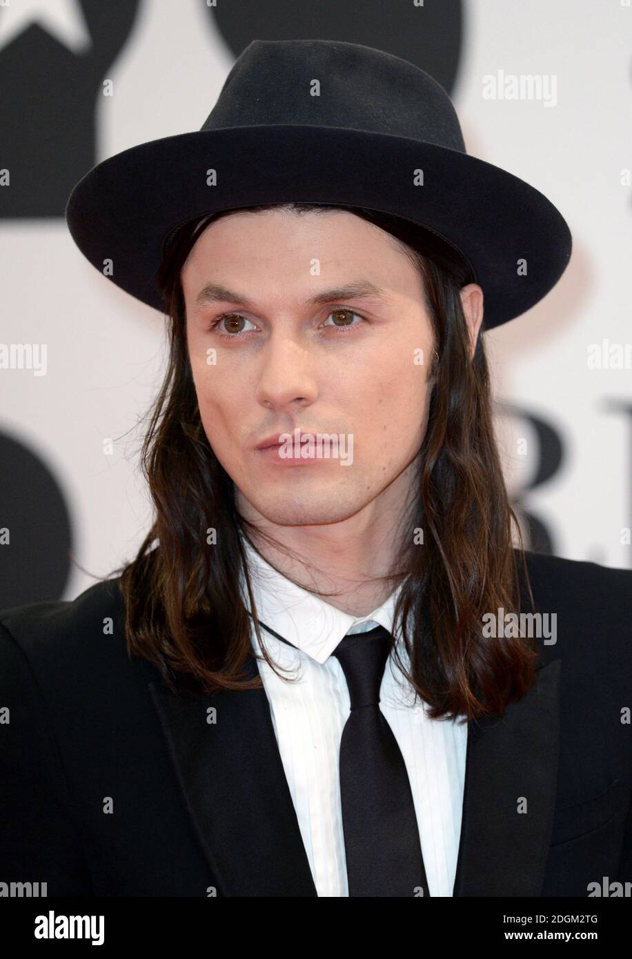 James Bay arriving for the 2016 Brit Awards at the O2 Arena, London ...