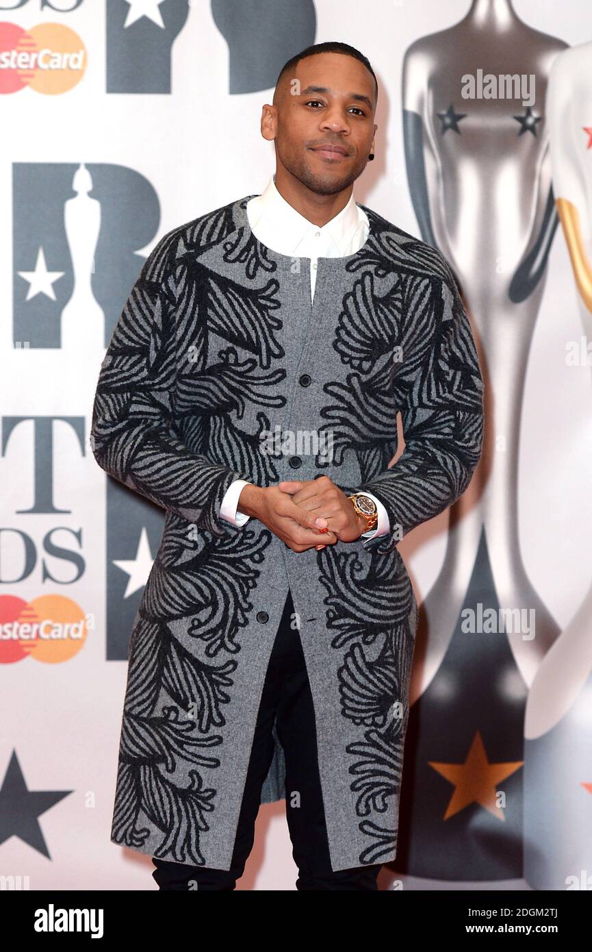 Reggie Yates arriving for the 2016 Brit Awards at the O2 Arena, London ...