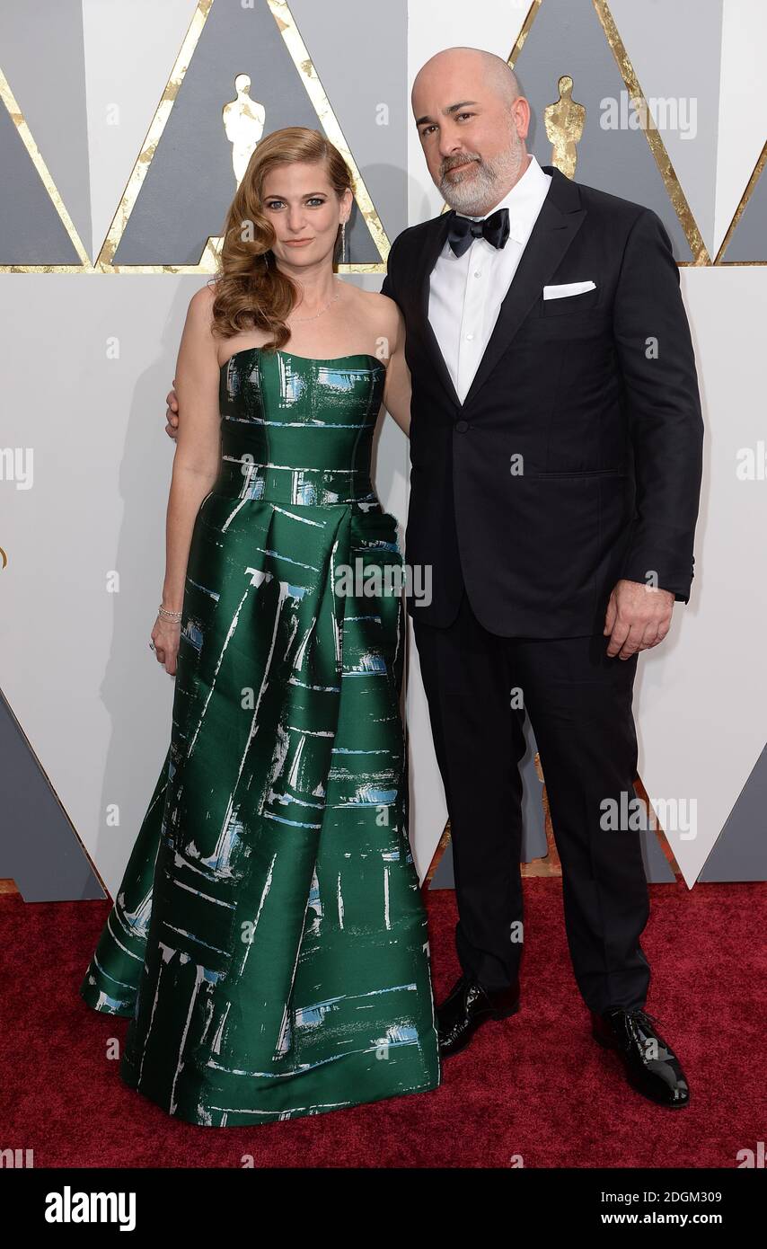 Andrea Berloff and Jonathan Herman arriving at the 88th Academy Awards ...