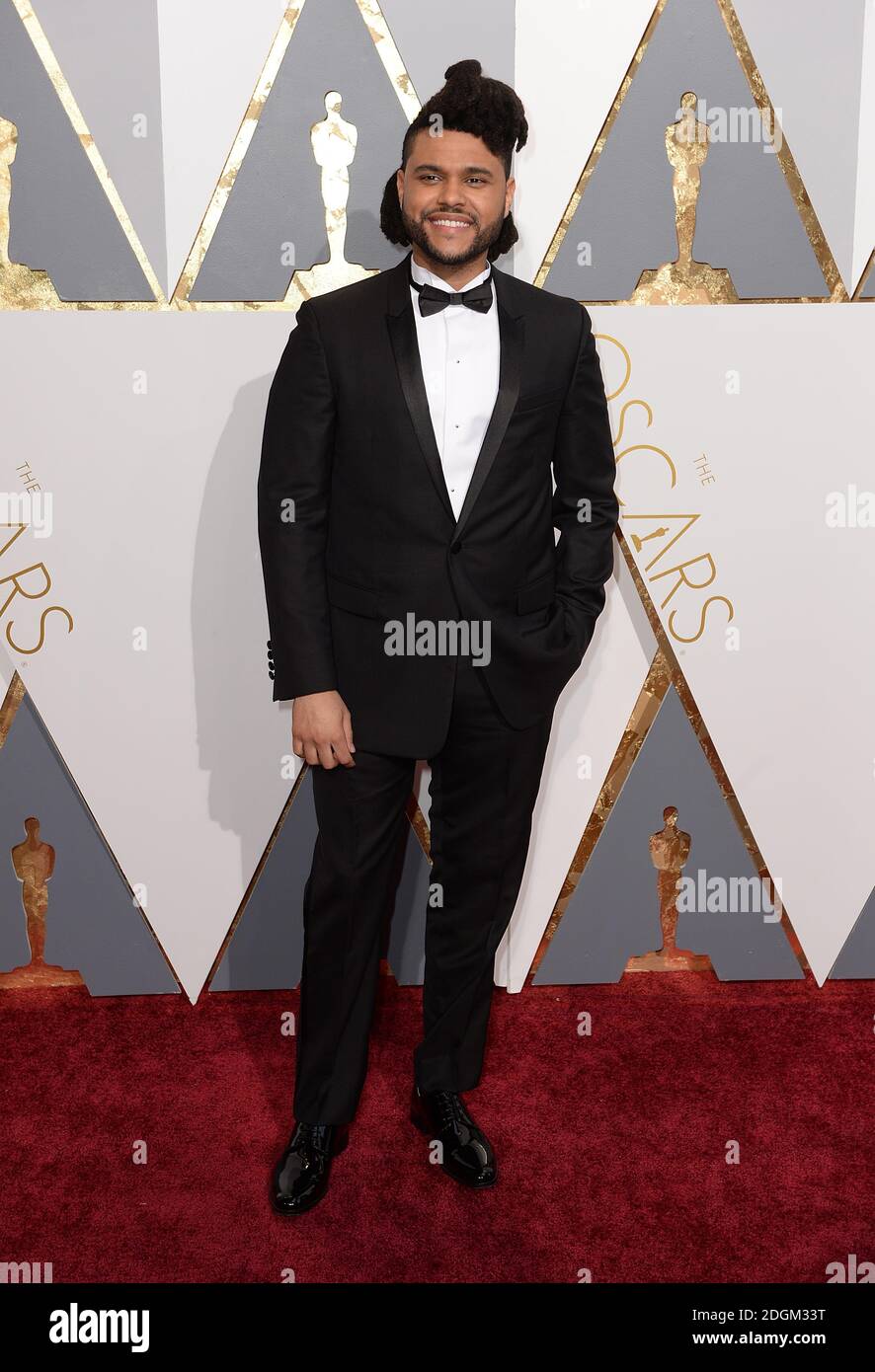 The Weeknd arriving at the 88th Academy Awards held at the Dolby ...