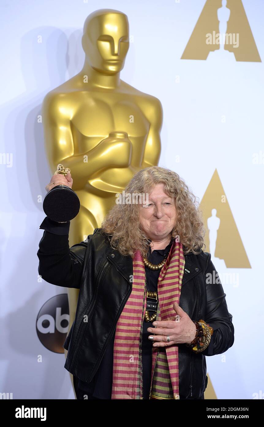 Jenny Beavan accepts the Best Costume Design award for 'Mad Max: Fury ...