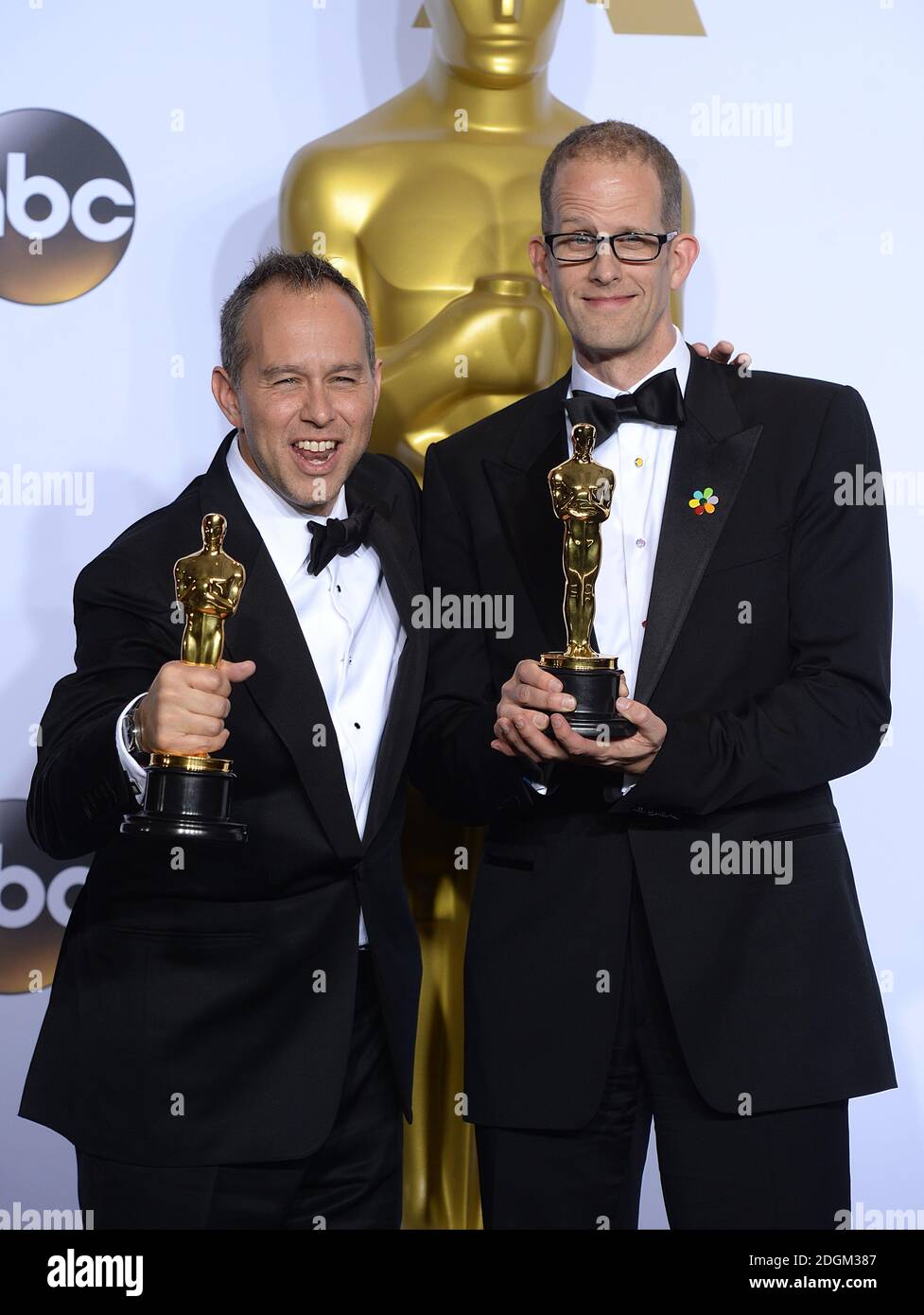 Jonas Rivera and Pete Docter with the Oscar for Best Animated Film ...