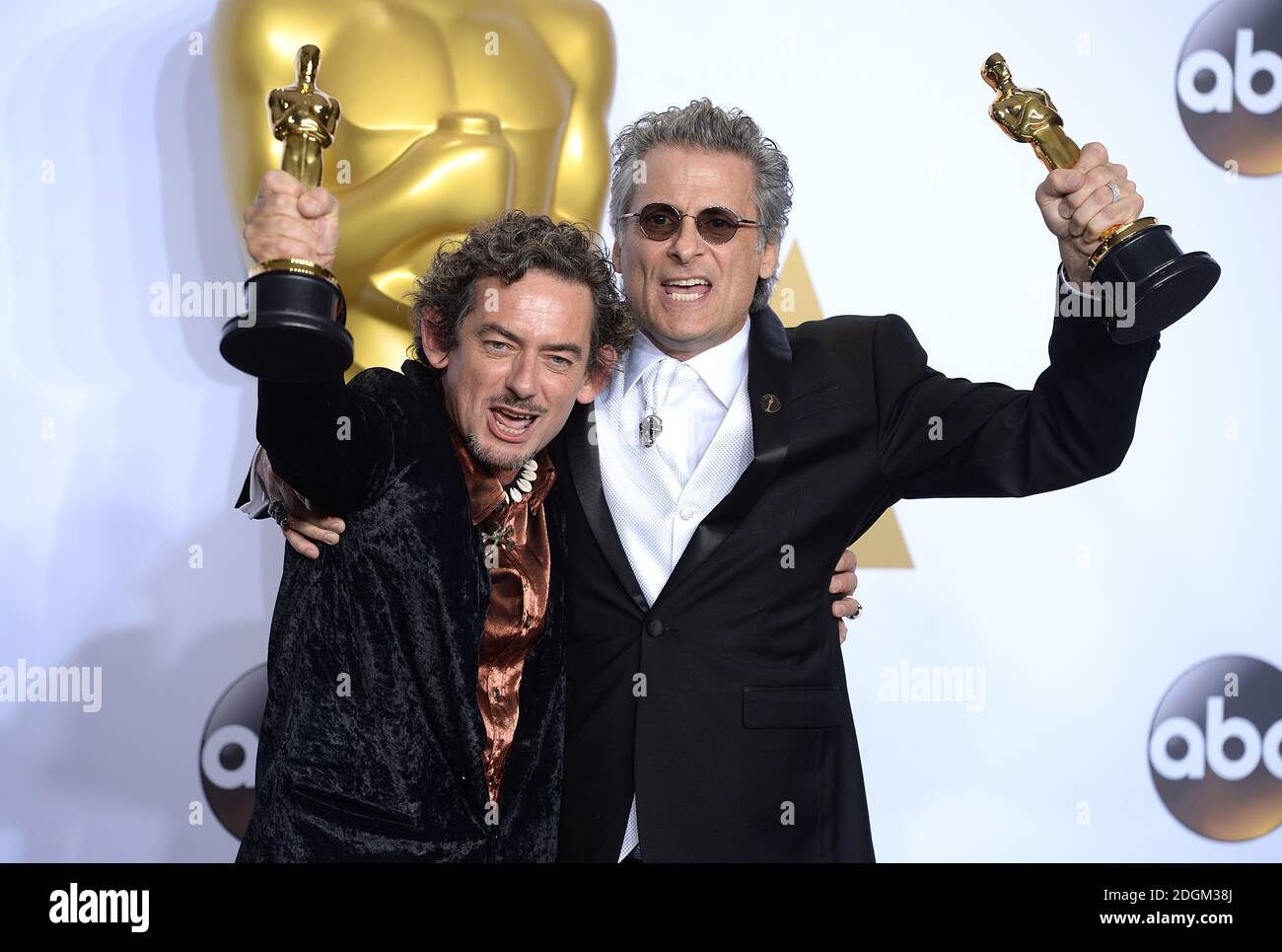 Mark Mangini (right) and David White (left) with the Academy Awards for ...