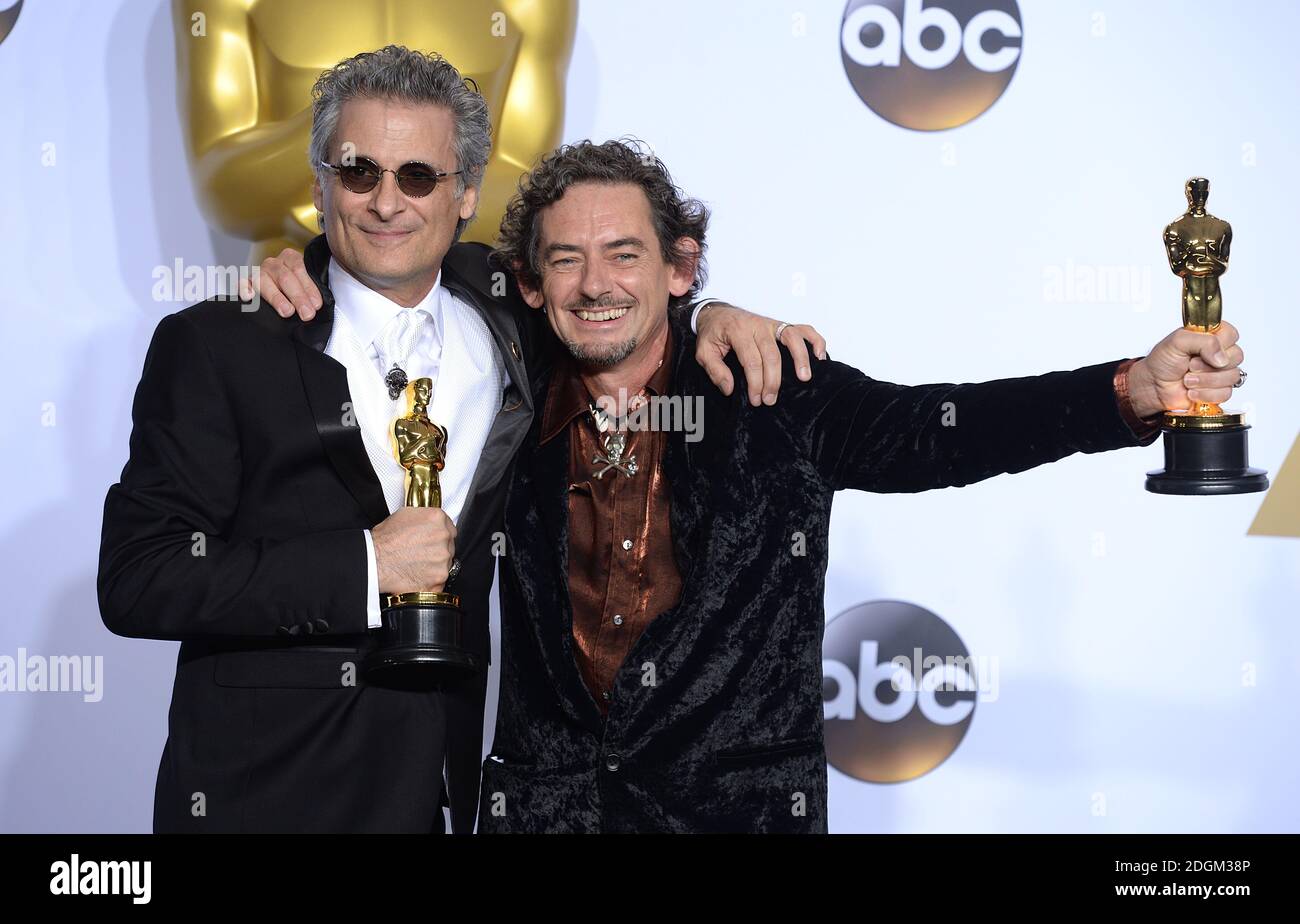 Mark Mangini (right) and David White (left) with the Academy Awards for ...