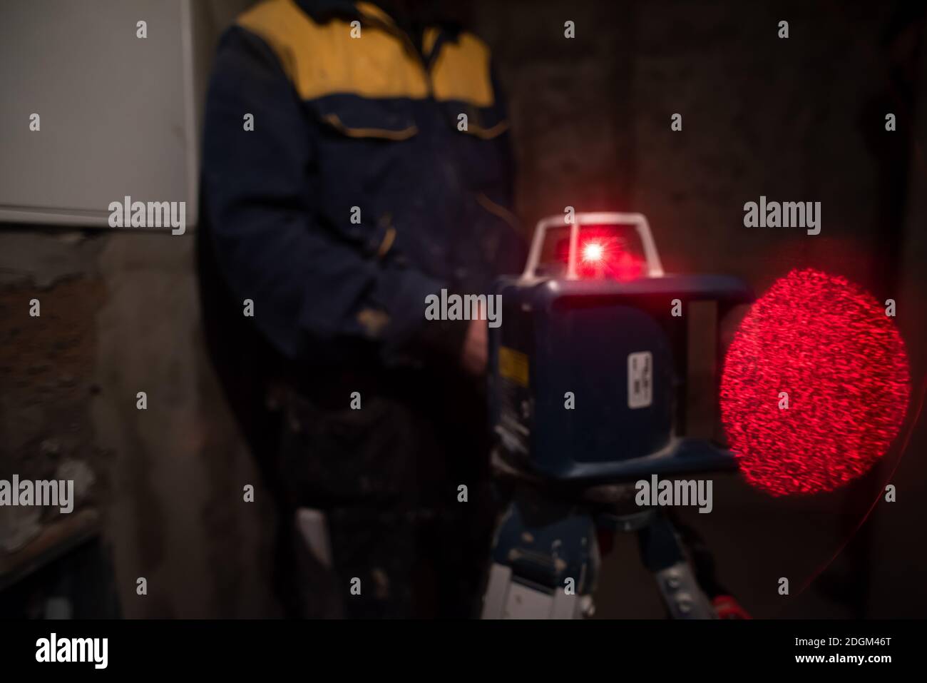 Laser equipment at a construction site Stock Photo - Alamy