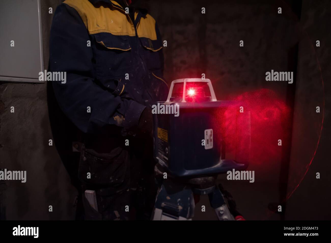Laser equipment at a construction site Stock Photo - Alamy