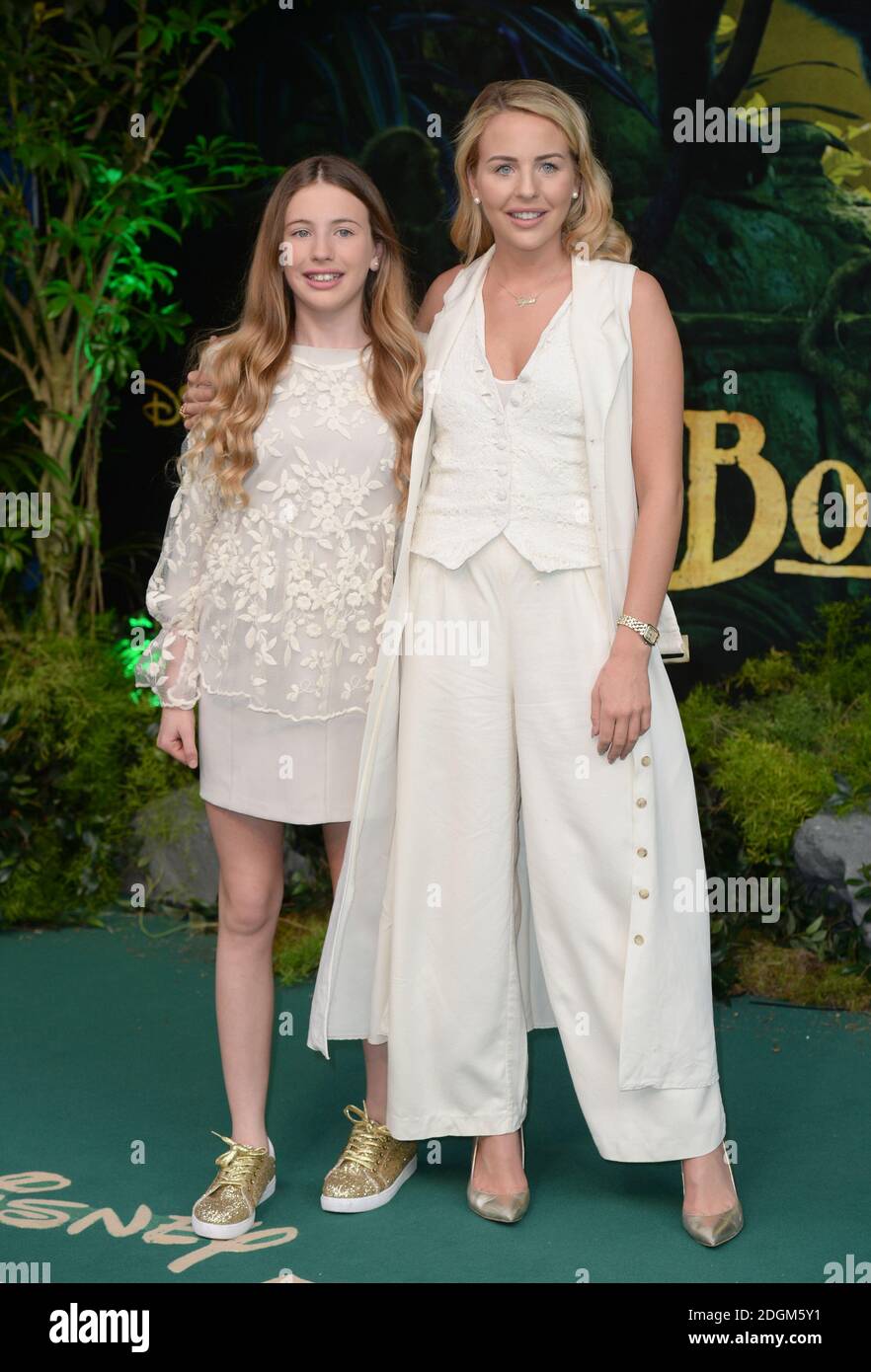 Lydia Bright and sister arriving at the UK Premiere of The Jungle Book ...