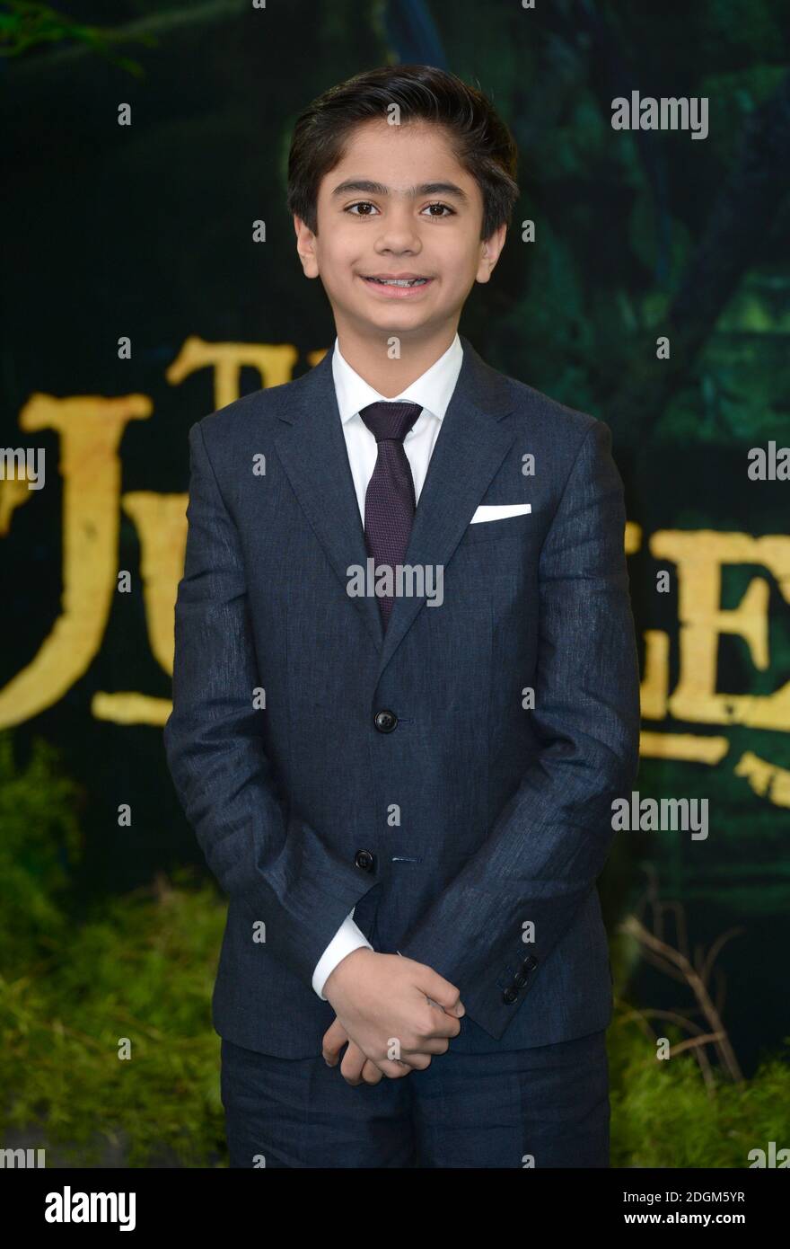 Neel Sethi arriving at the UK Premiere of The Jungle Book, BFI IMAX ...