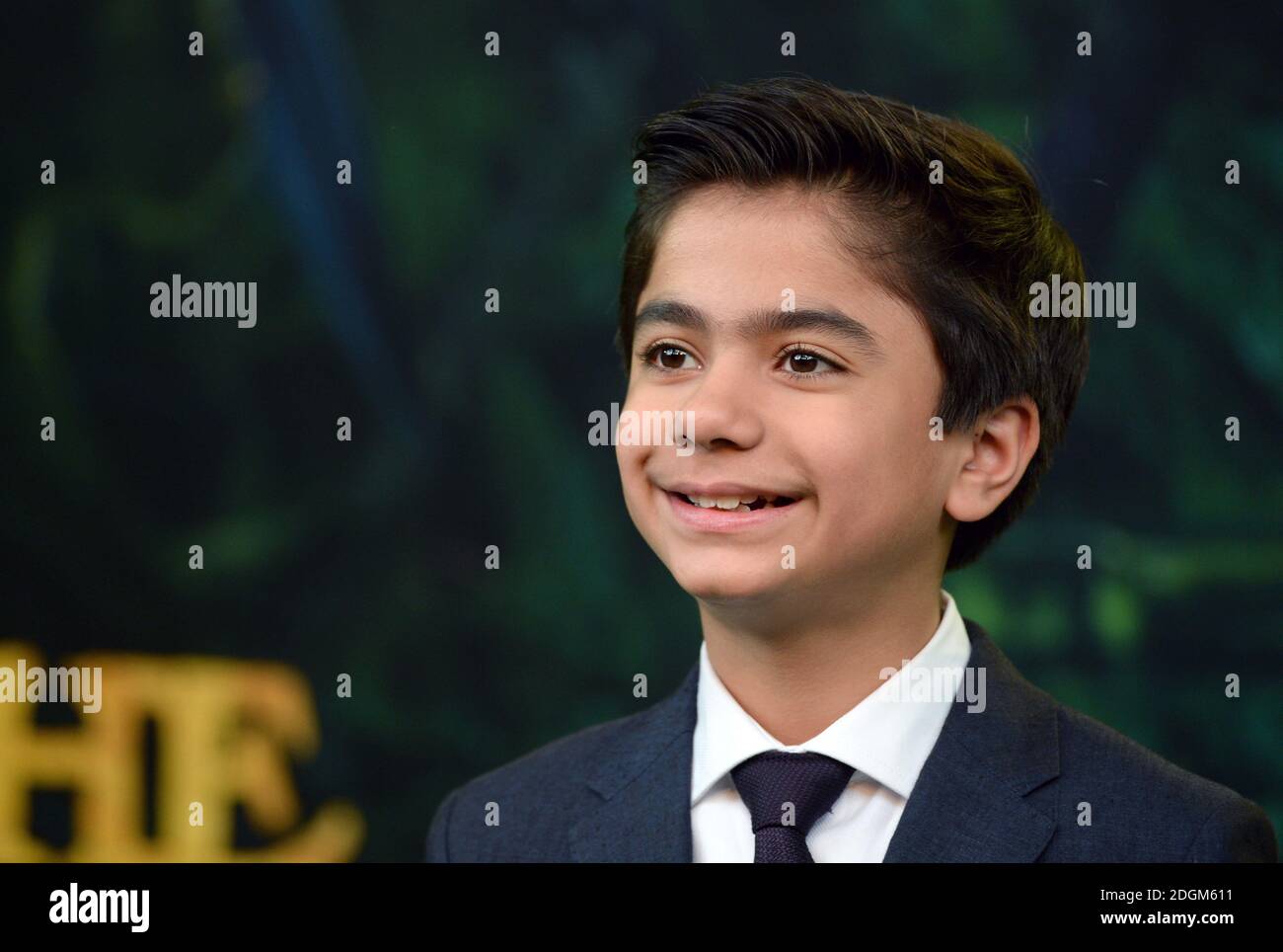 Neel Sethi arriving at the UK Premiere of The Jungle Book, BFI IMAX ...