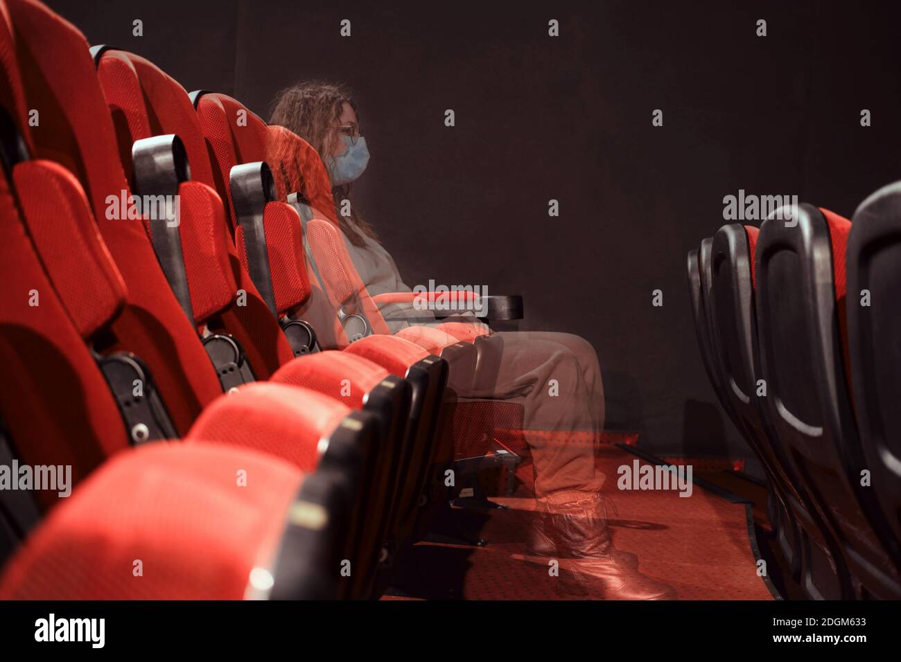 Empty movie hall with one person hi-res stock photography and images ...