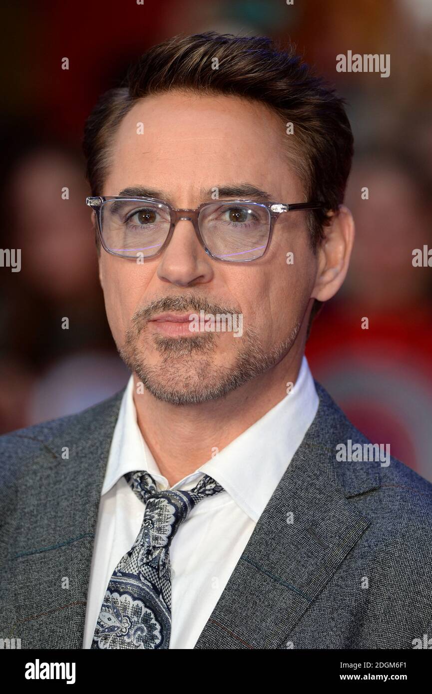 Robert Downey Jr. arriving for the Captain America: Civil War European ...