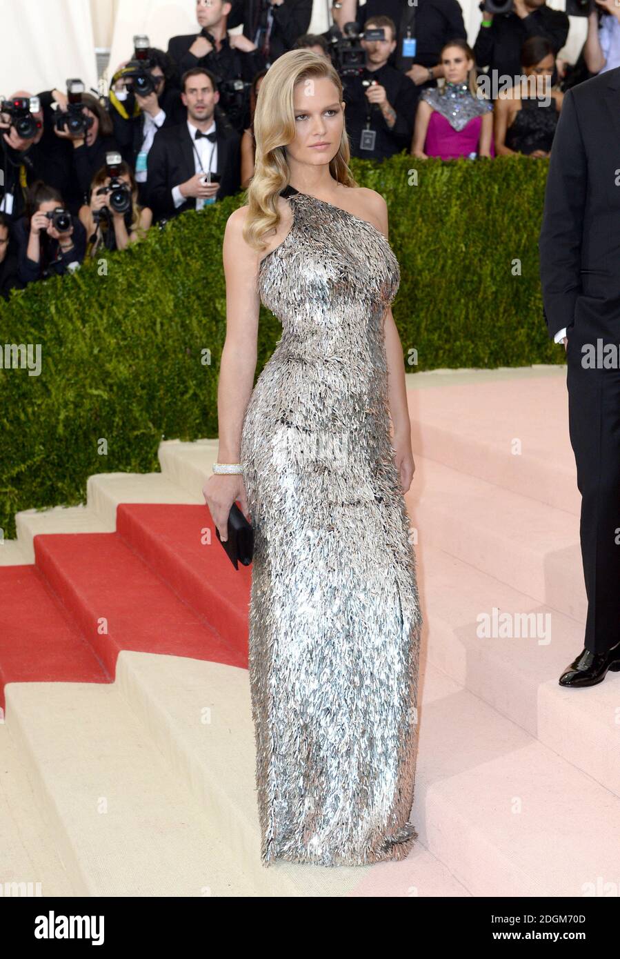 Anna Ewers attending The Metropolitan Museum of Art Met Gala 2016, in ...