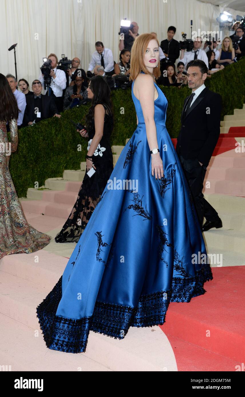 Jessica Chastain attending The Metropolitan Museum of Art Met Gala 2016 ...