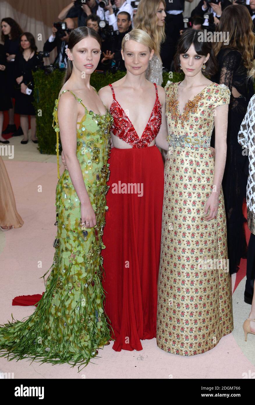 Mia Wasikowska attending The Metropolitan Museum of Art Met Gala 2016 ...