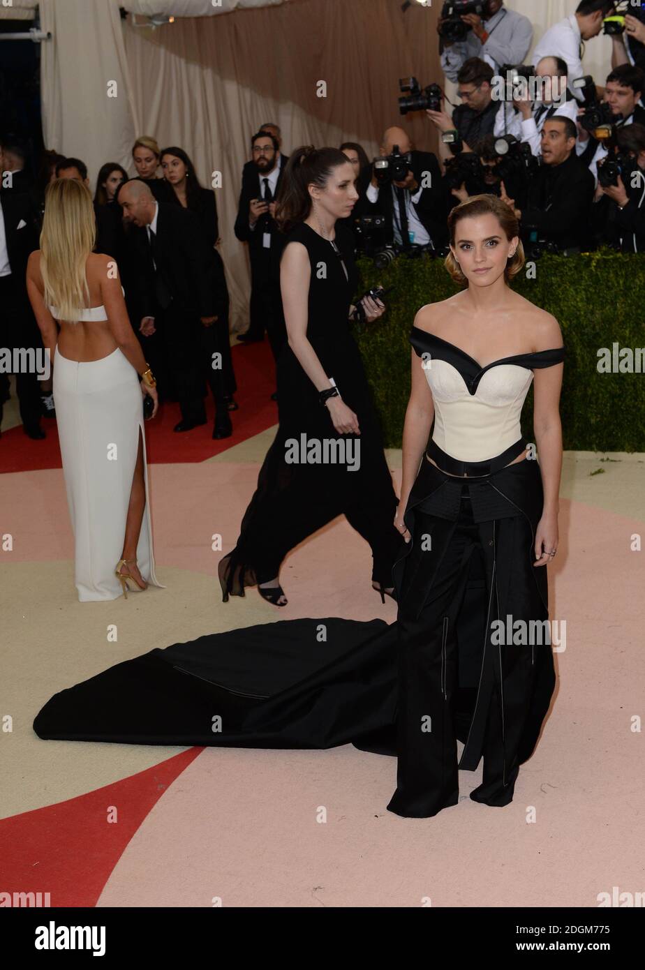 Emma Watson attending The Metropolitan Museum of Art Met Gala 2016, in ...