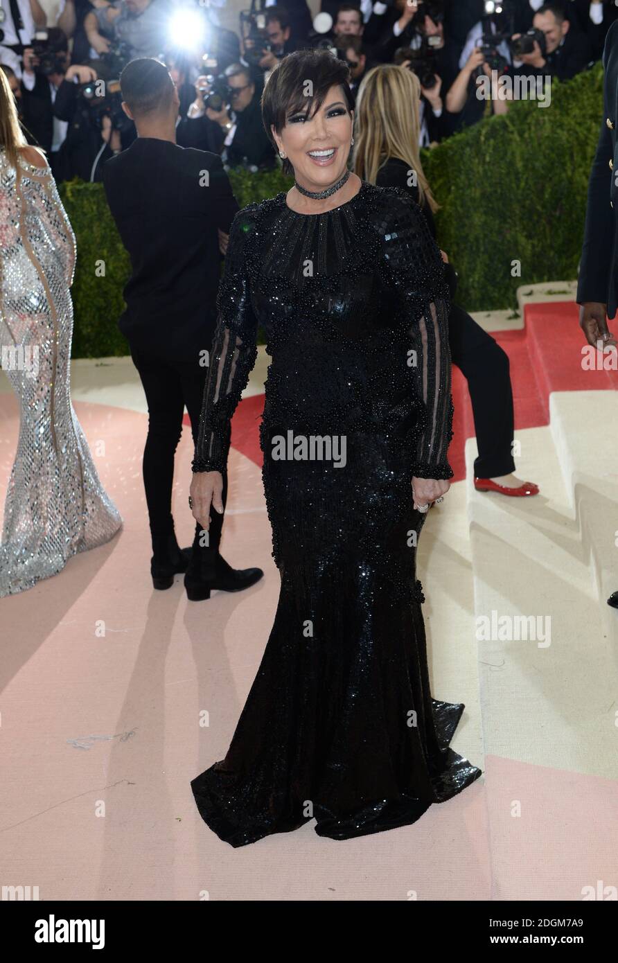 Kris Jenner attending The Metropolitan Museum of Art Met Gala 2016, in ...