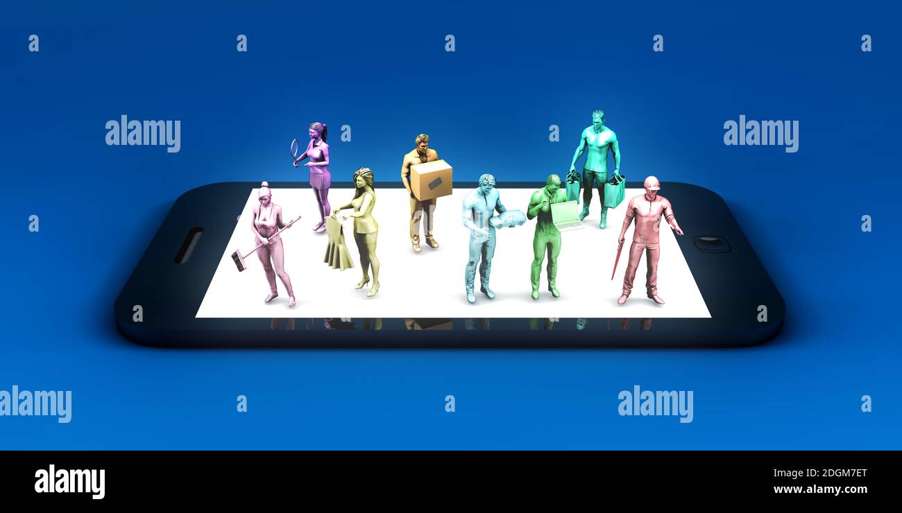 Types of Gig Economy Workers Stock Photo - Alamy