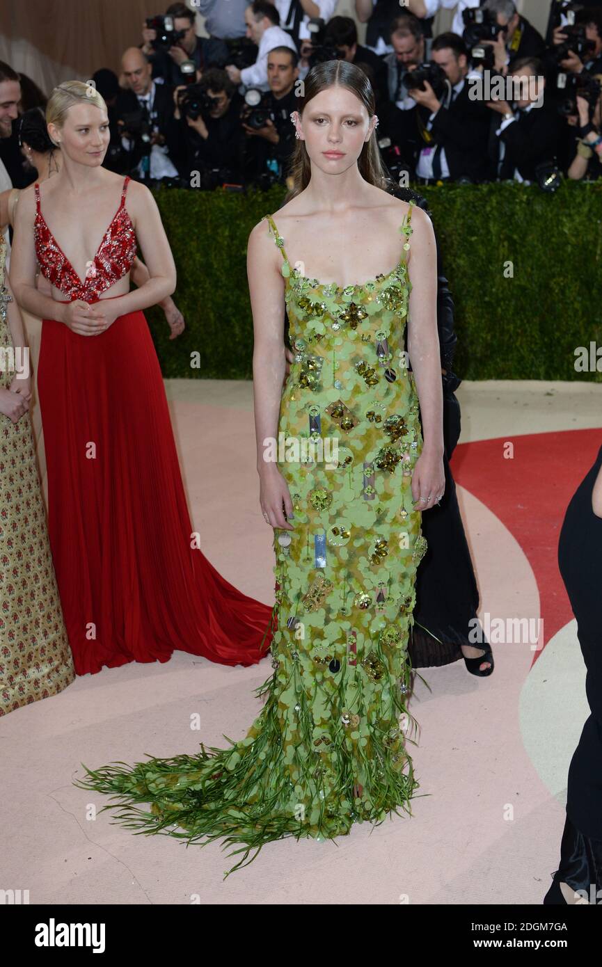 Mia Goth attending The Metropolitan Museum of Art Met Gala 2016, in New ...
