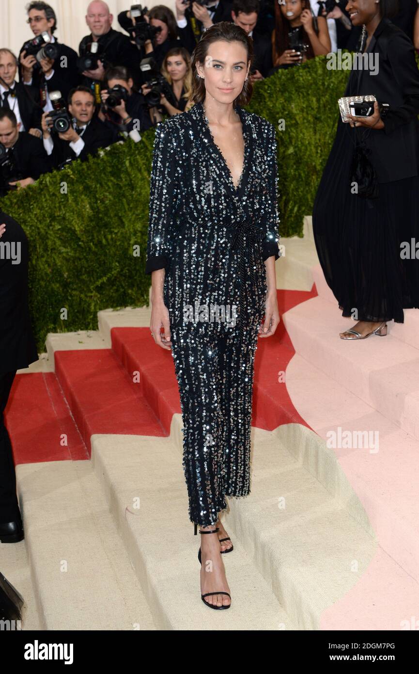 Alexa Chung attending The Metropolitan Museum of Art Met Gala 2016, in ...