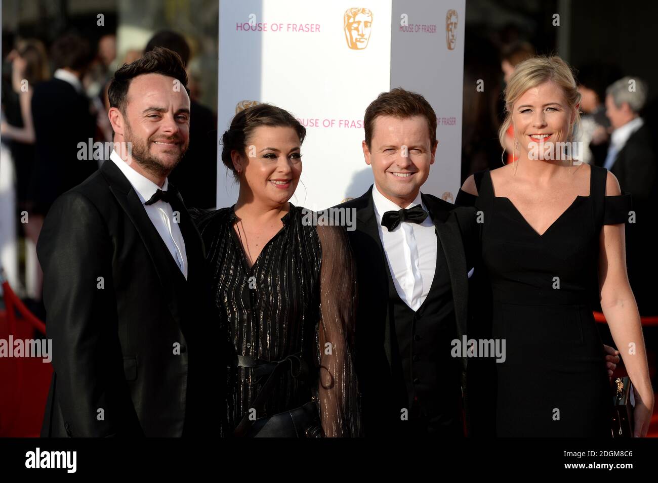 Anthony McPartlin (left), Lisa Armstrong, Declan Donnelly (second right ...